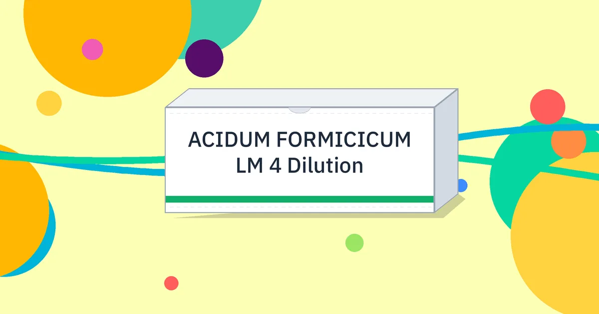 Symbolbild: Packung mit der Aufschrift ACIDUM FORMICICUM LM 4 Dilution (PZN 12751817) – Verfügbarkeit und Bezug in Apotheken in Frankfurt am Main