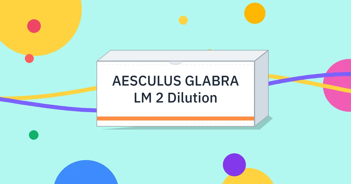 Symbolbild: Packung mit der Aufschrift AESCULUS GLABRA LM 2 Dilution (PZN 13298946) – Verfügbarkeit und Bezug in Apotheken in Frankfurt am Main