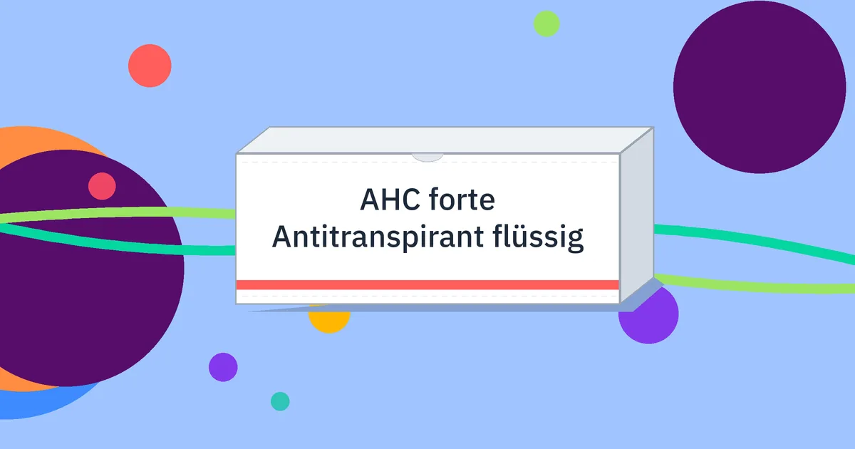 Symbolbild: Packung mit der Aufschrift AHC forte Antitranspirant flüssig (PZN 11070222) – Verfügbarkeit und Bezug in Apotheken in Frankfurt am Main
