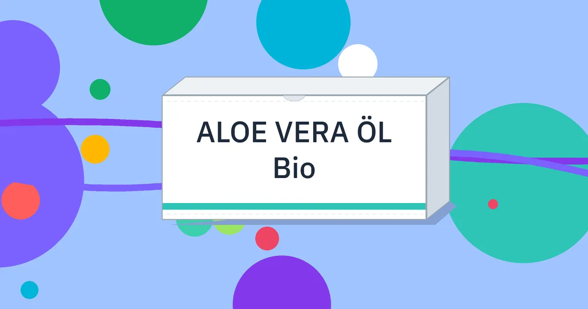 Symbolbild: Packung mit der Aufschrift ALOE VERA ÖL Bio (PZN 14161563) – Verfügbarkeit und Bezug in Apotheken in Frankfurt am Main