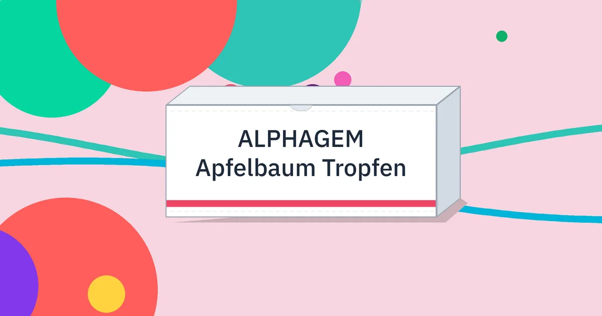 Symbolbild: Packung mit der Aufschrift ALPHAGEM Apfelbaum Tropfen (PZN 20297806) – Verfügbarkeit und Bezug in Apotheken in Frankfurt am Main
