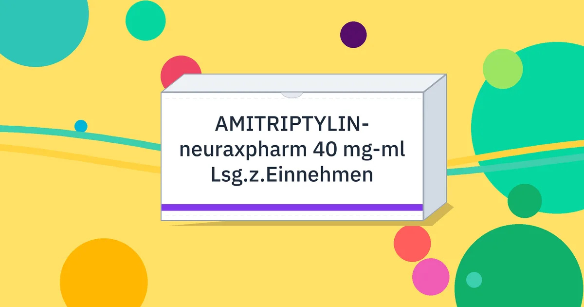 Symbolbild: Packung mit der Aufschrift AMITRIPTYLIN-neuraxpharm 40 mg-ml Lsg.z.Einnehmen (PZN 04463317) – Verfügbarkeit und Bezug in Apotheken in Frankfurt am Main