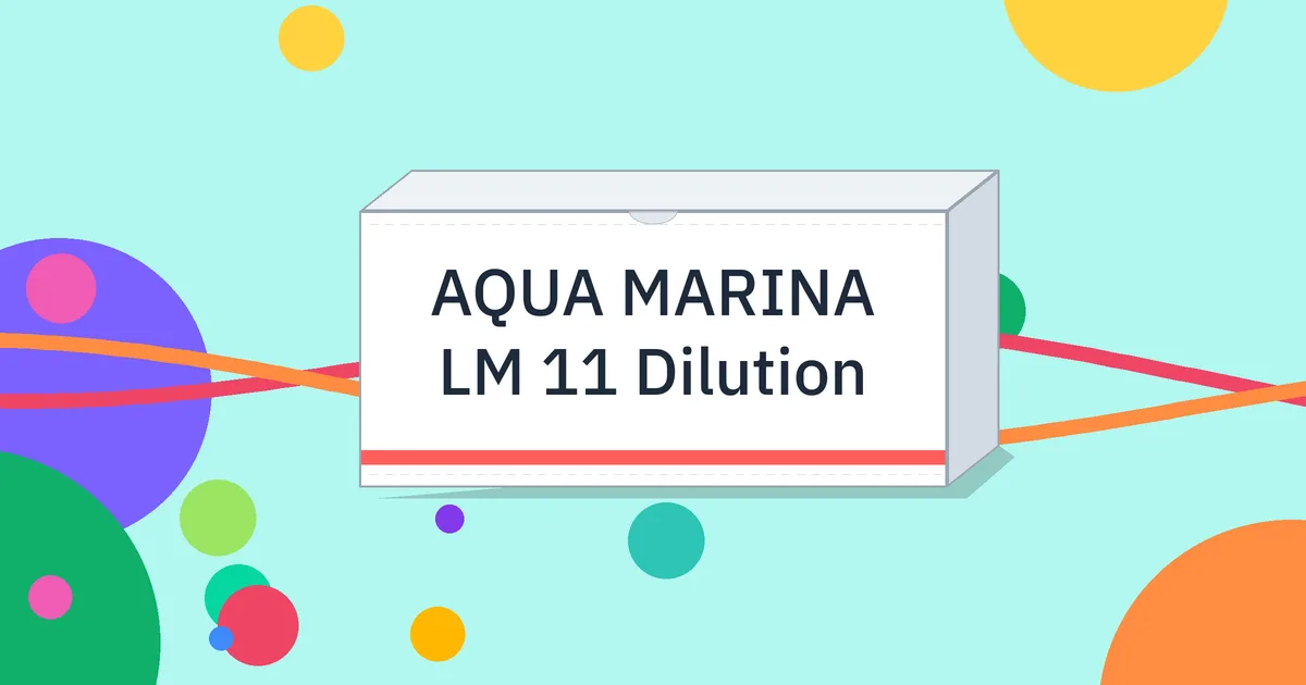 Symbolbild: Packung mit der Aufschrift AQUA MARINA LM 11 Dilution (PZN 12765506) – Verfügbarkeit und Bezug in Apotheken in Frankfurt am Main