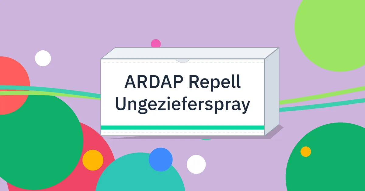 Symbolbild: Packung mit der Aufschrift ARDAP Repell Ungezieferspray (PZN 19293364) – Verfügbarkeit und Bezug in Apotheken in Frankfurt am Main