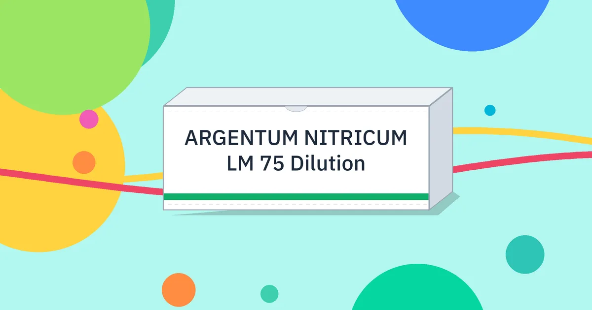 Symbolbild: Packung mit der Aufschrift ARGENTUM NITRICUM LM 75 Dilution (PZN 12768901) – Verfügbarkeit und Bezug in Apotheken in Frankfurt am Main