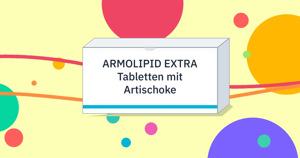 Symbolbild: Packung mit der Aufschrift ARMOLIPID EXTRA Tabletten mit Artischoke (PZN 18498727) – Verfügbarkeit und Bezug in Apotheken in Frankfurt am Main
