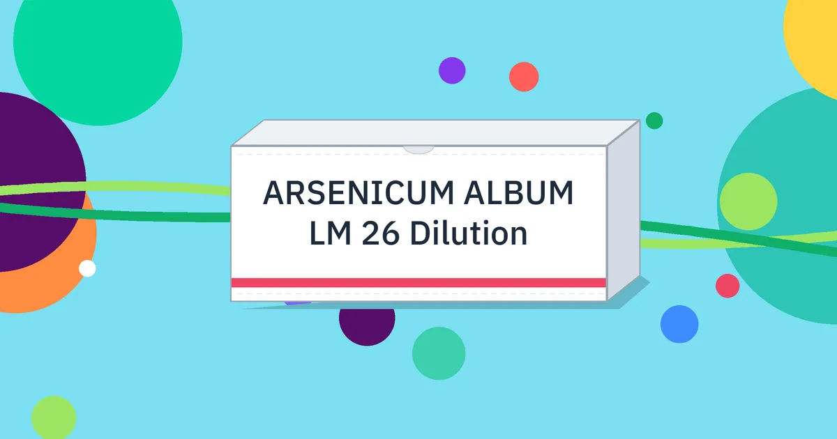 Symbolbild: Packung mit der Aufschrift ARSENICUM ALBUM LM 26 Dilution (PZN 12771033) – Verfügbarkeit und Bezug in Apotheken in Frankfurt am Main