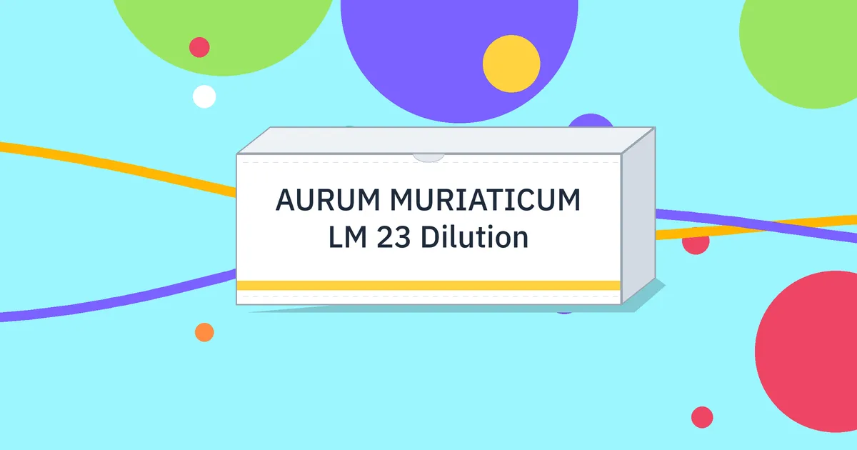 Symbolbild: Packung mit der Aufschrift AURUM MURIATICUM LM 23 Dilution (PZN 12785615) – Verfügbarkeit und Bezug in Apotheken in Frankfurt am Main
