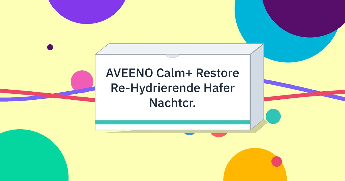 Symbolbild: Packung mit der Aufschrift AVEENO Calm+ Restore Re-Hydrierende Hafer Nachtcr. (PZN 19342921) – Verfügbarkeit und Bezug in Apotheken in Frankfurt am Main