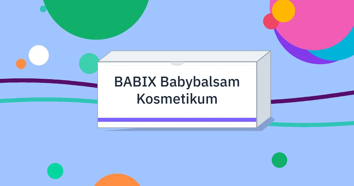Symbolbild: Packung mit der Aufschrift BABIX Babybalsam Kosmetikum (PZN 17874111) – Verfügbarkeit und Bezug in Apotheken in Frankfurt am Main