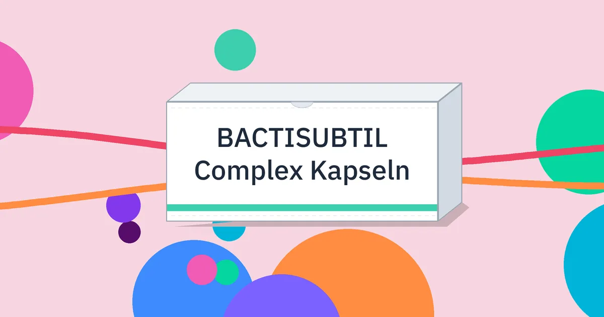 Symbolbild: Packung mit der Aufschrift BACTISUBTIL Complex Kapseln (PZN 04479749) – Verfügbarkeit und Bezug in Apotheken in Frankfurt am Main