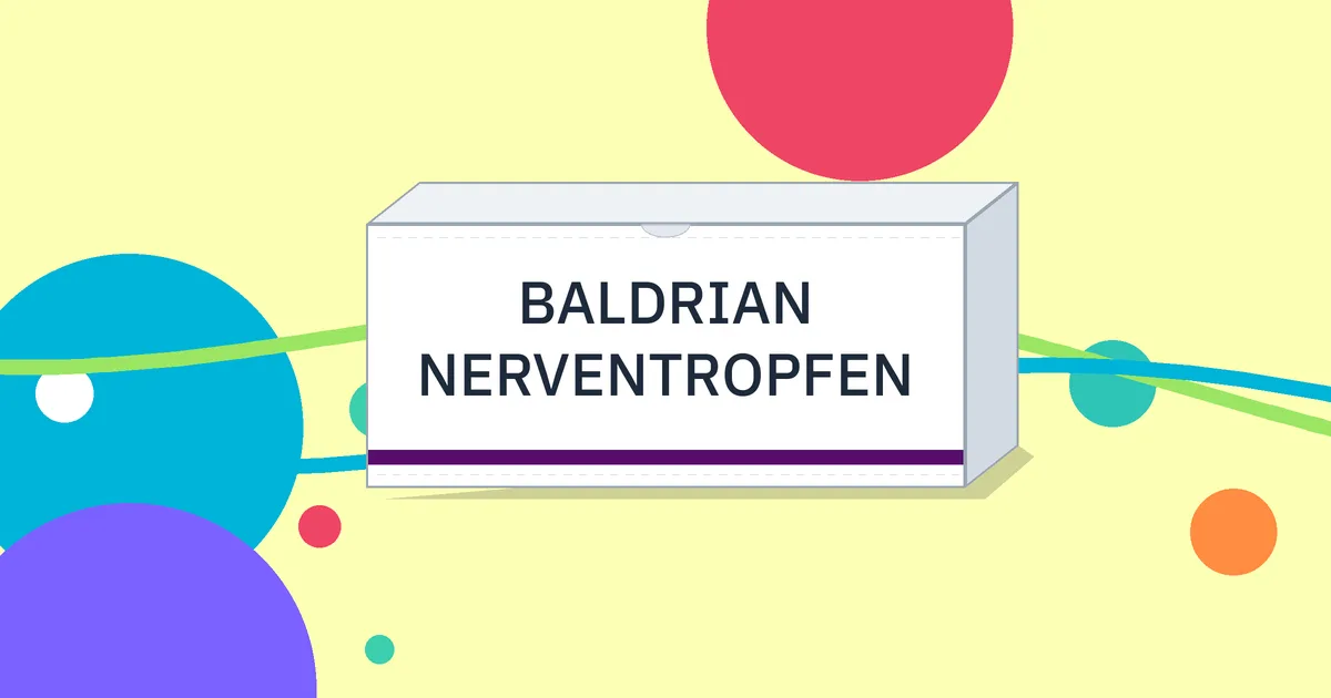 Symbolbild: Packung mit der Aufschrift BALDRIAN NERVENTROPFEN (PZN 20210886) – Verfügbarkeit und Bezug in Apotheken in Frankfurt am Main