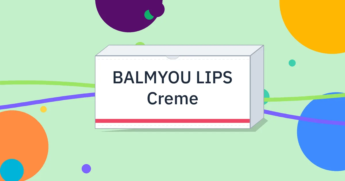 Symbolbild: Packung mit der Aufschrift BALMYOU LIPS Creme (PZN 17846244) – Verfügbarkeit und Bezug in Apotheken in Frankfurt am Main