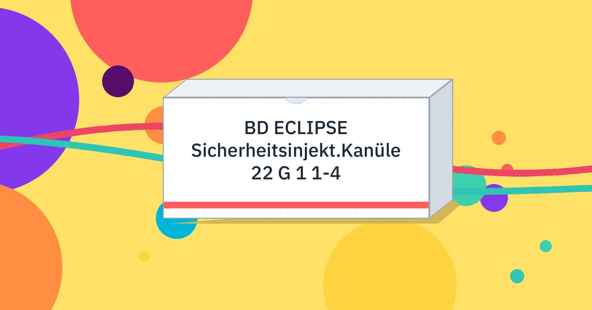 Symbolbild: Packung mit der Aufschrift BD ECLIPSE Sicherheitsinjekt.Kanüle 22 G 1 1-4 (PZN 06802887) – Verfügbarkeit und Bezug in Apotheken in Frankfurt am Main