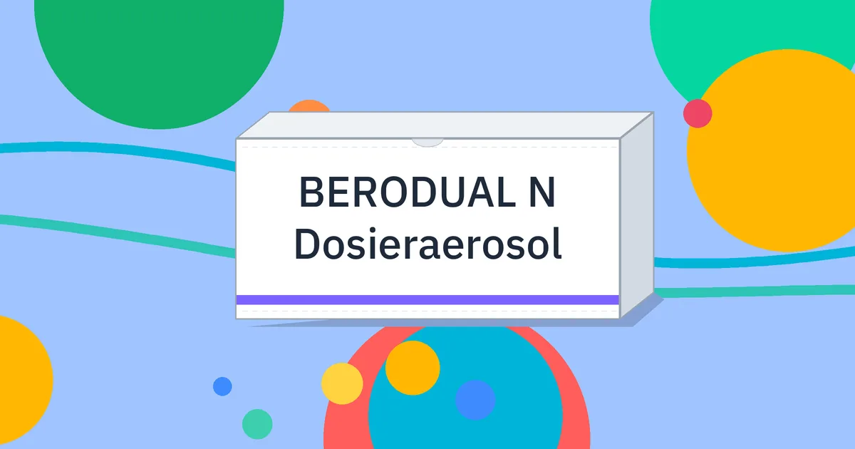 Symbolbild: Packung mit der Aufschrift BERODUAL N Dosieraerosol (PZN 05960905) – Verfügbarkeit und Bezug in Apotheken in Frankfurt am Main