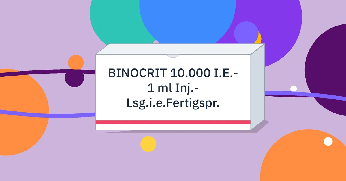 Symbolbild: Packung mit der Aufschrift BINOCRIT 10.000 I.E.-1 ml Inj.-Lsg.i.e.Fertigspr. (PZN 11873151) – Verfügbarkeit und Bezug in Apotheken in Frankfurt am Main