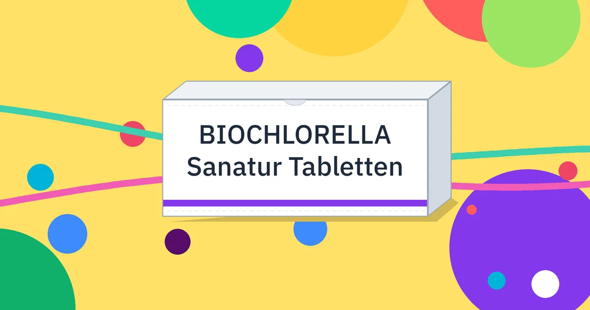 Symbolbild: Packung mit der Aufschrift BIOCHLORELLA Sanatur Tabletten (PZN 08886167) – Verfügbarkeit und Bezug in Apotheken in Frankfurt am Main