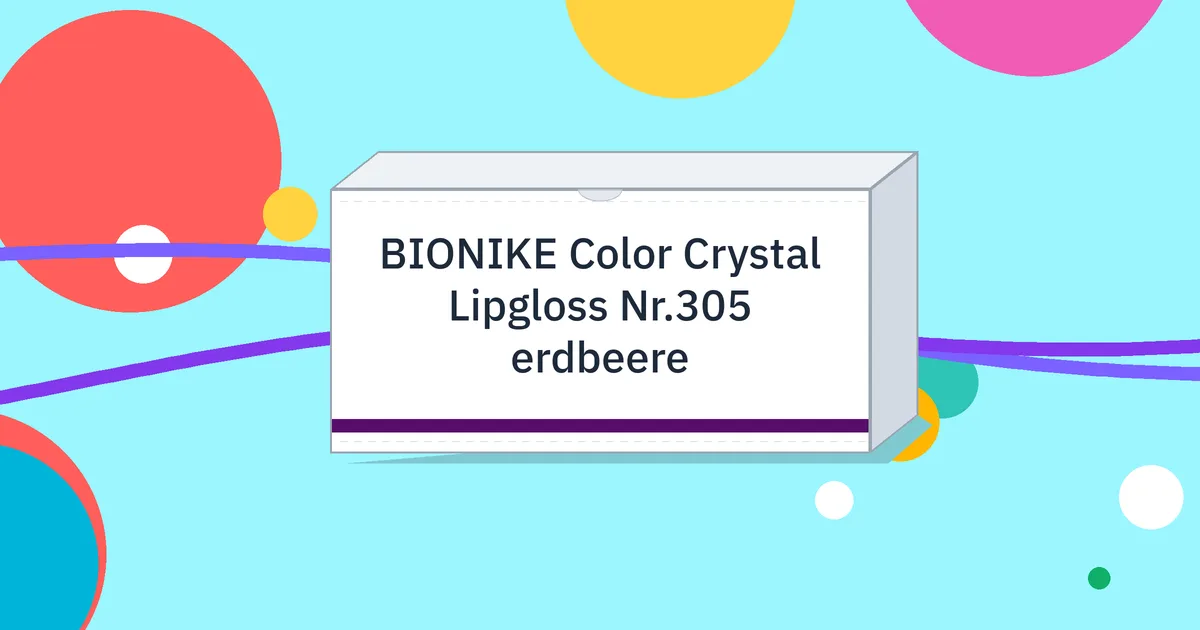 Symbolbild: Packung mit der Aufschrift BIONIKE Color Crystal Lipgloss Nr.305 erdbeere (PZN 12600828) – Verfügbarkeit und Bezug in Apotheken in Frankfurt am Main