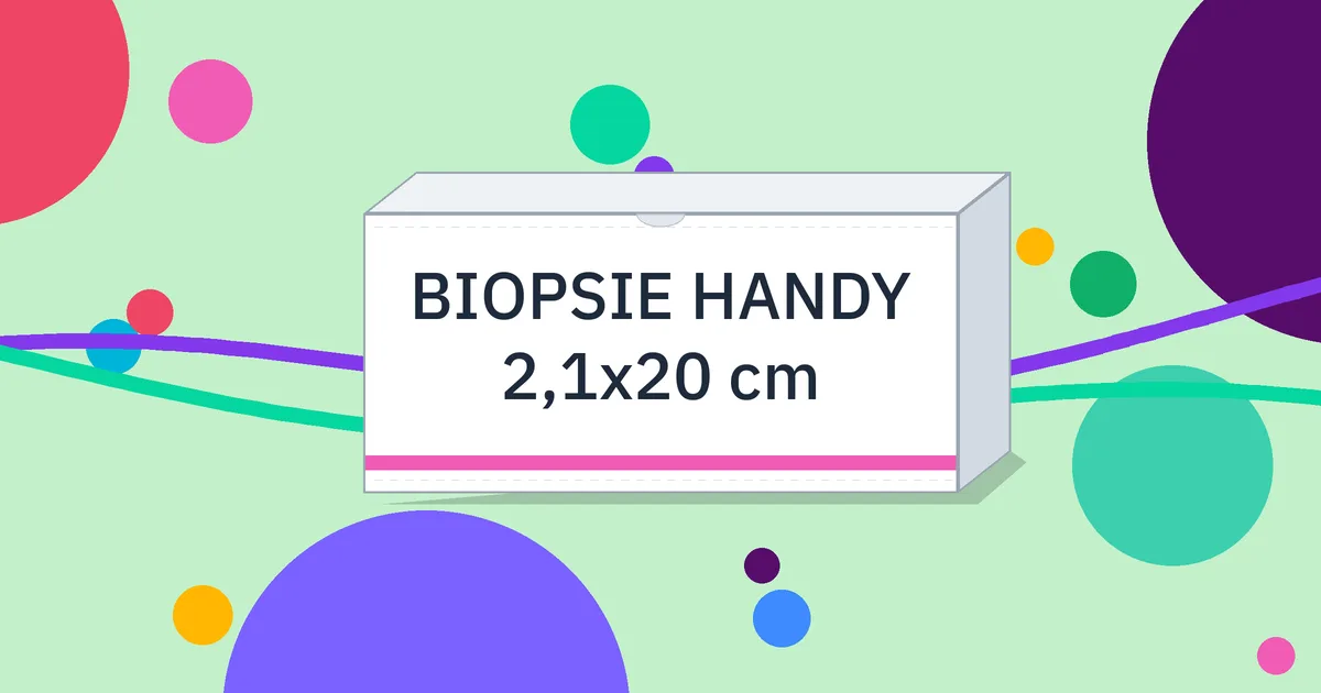 Symbolbild: Packung mit der Aufschrift BIOPSIE HANDY 2,1x20 cm (PZN 20085493) – Verfügbarkeit und Bezug in Apotheken in Frankfurt am Main