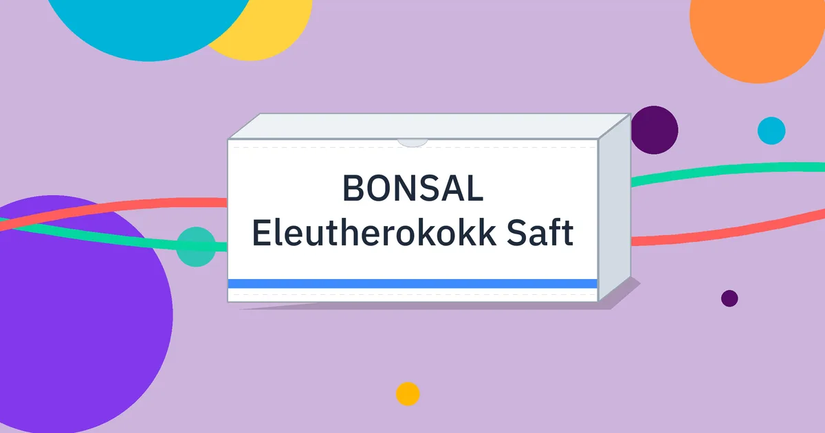 Symbolbild: Packung mit der Aufschrift BONSAL Eleutherokokk Saft (PZN 01544713) – Verfügbarkeit und Bezug in Apotheken in Frankfurt am Main