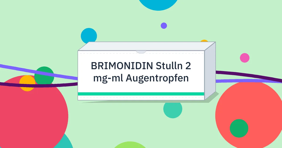 Symbolbild: Packung mit der Aufschrift BRIMONIDIN Stulln 2 mg-ml Augentropfen (PZN 14300987) – Verfügbarkeit und Bezug in Apotheken in Frankfurt am Main