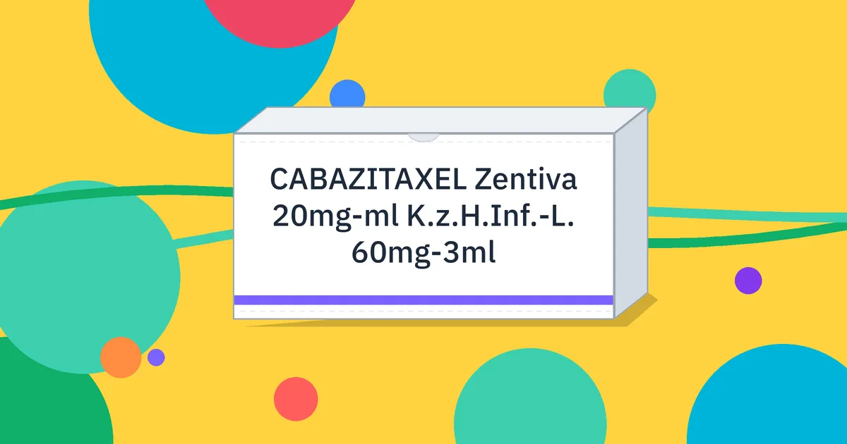 Symbolbild: Packung mit der Aufschrift CABAZITAXEL Zentiva 20mg-ml K.z.H.Inf.-L. 60mg-3ml (PZN 16913116) – Verfügbarkeit und Bezug in Apotheken in Frankfurt am Main