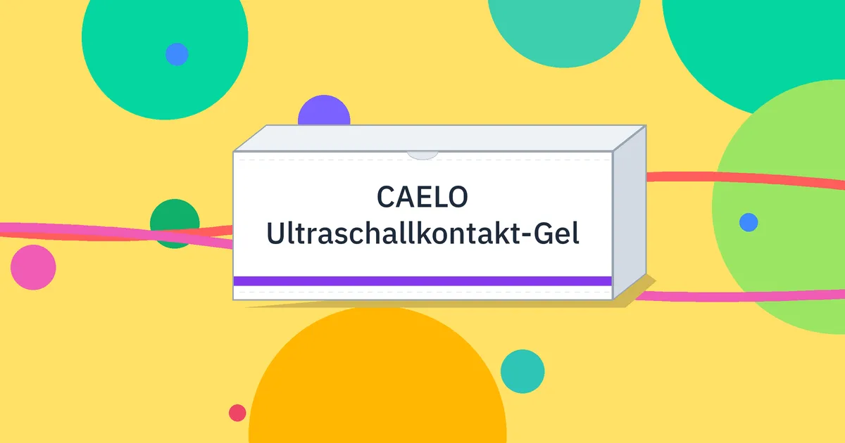 Symbolbild: Packung mit der Aufschrift CAELO Ultraschallkontakt-Gel (PZN 09234478) – Verfügbarkeit und Bezug in Apotheken in Frankfurt am Main