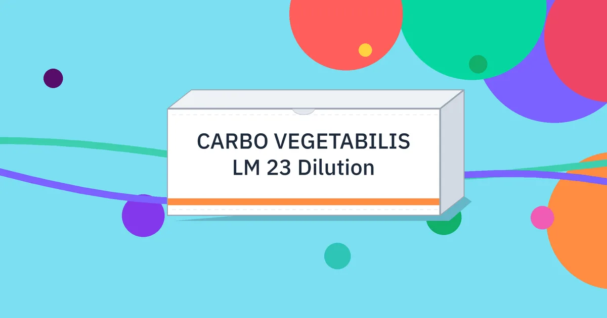 Symbolbild: Packung mit der Aufschrift CARBO VEGETABILIS LM 23 Dilution (PZN 12809586) – Verfügbarkeit und Bezug in Apotheken in Frankfurt am Main
