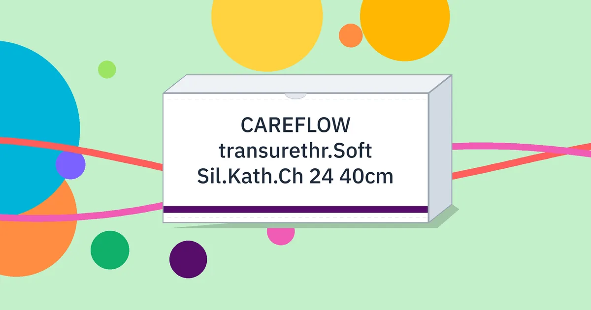 Symbolbild: Packung mit der Aufschrift CAREFLOW transurethr.Soft Sil.Kath.Ch 24 40cm (PZN 17883305) – Verfügbarkeit und Bezug in Apotheken in Frankfurt am Main