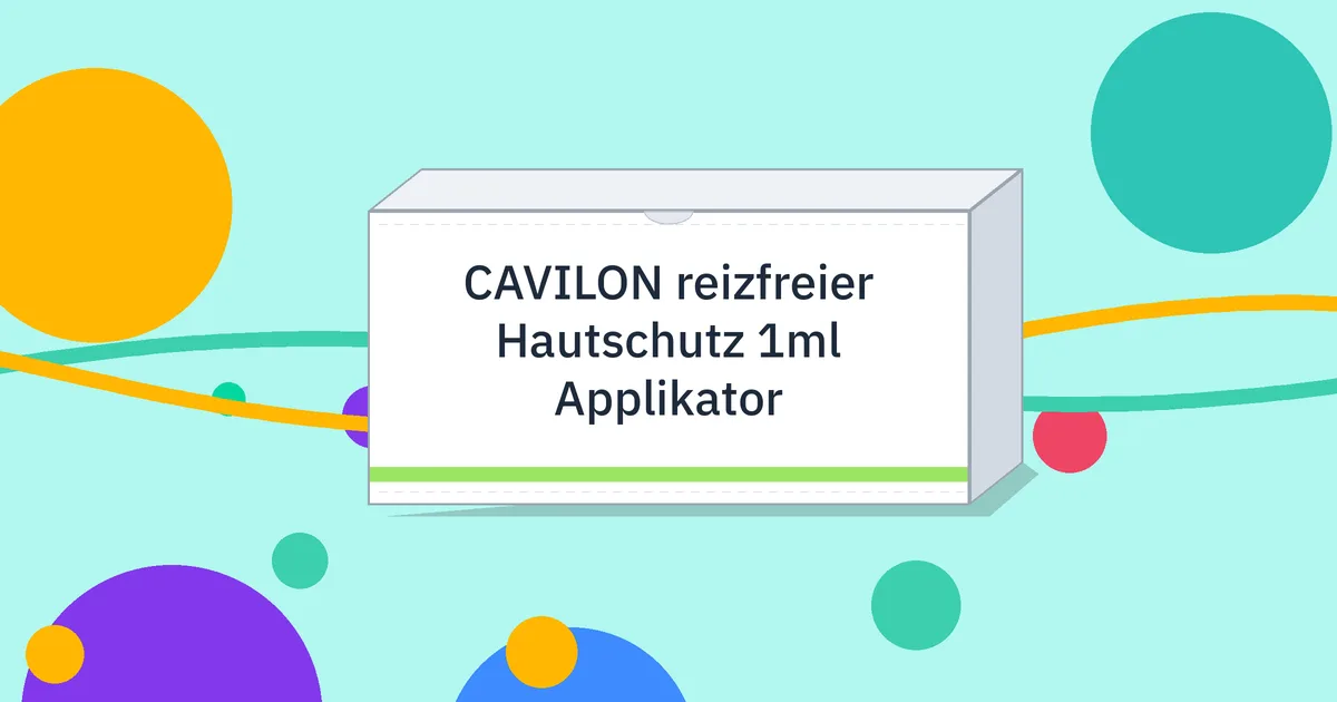 Symbolbild: Packung mit der Aufschrift CAVILON reizfreier Hautschutz 1ml Applikator (PZN 20543441) – Verfügbarkeit und Bezug in Apotheken in Frankfurt am Main
