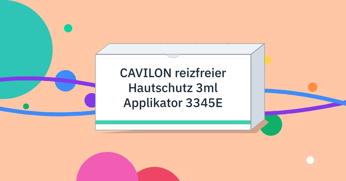 Symbolbild: Packung mit der Aufschrift CAVILON reizfreier Hautschutz 3ml Applikator 3345E (PZN 12476297) – Verfügbarkeit und Bezug in Apotheken in Frankfurt am Main