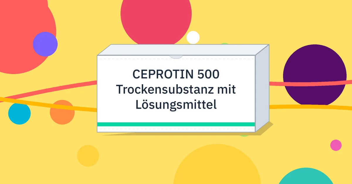 Symbolbild: Packung mit der Aufschrift CEPROTIN 500 Trockensubstanz mit Lösungsmittel (PZN 01877691) – Verfügbarkeit und Bezug in Apotheken in Frankfurt am Main