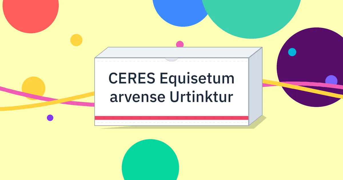 Symbolbild: Packung mit der Aufschrift CERES Equisetum arvense Urtinktur (PZN 00178904) – Verfügbarkeit und Bezug in Apotheken in Frankfurt am Main