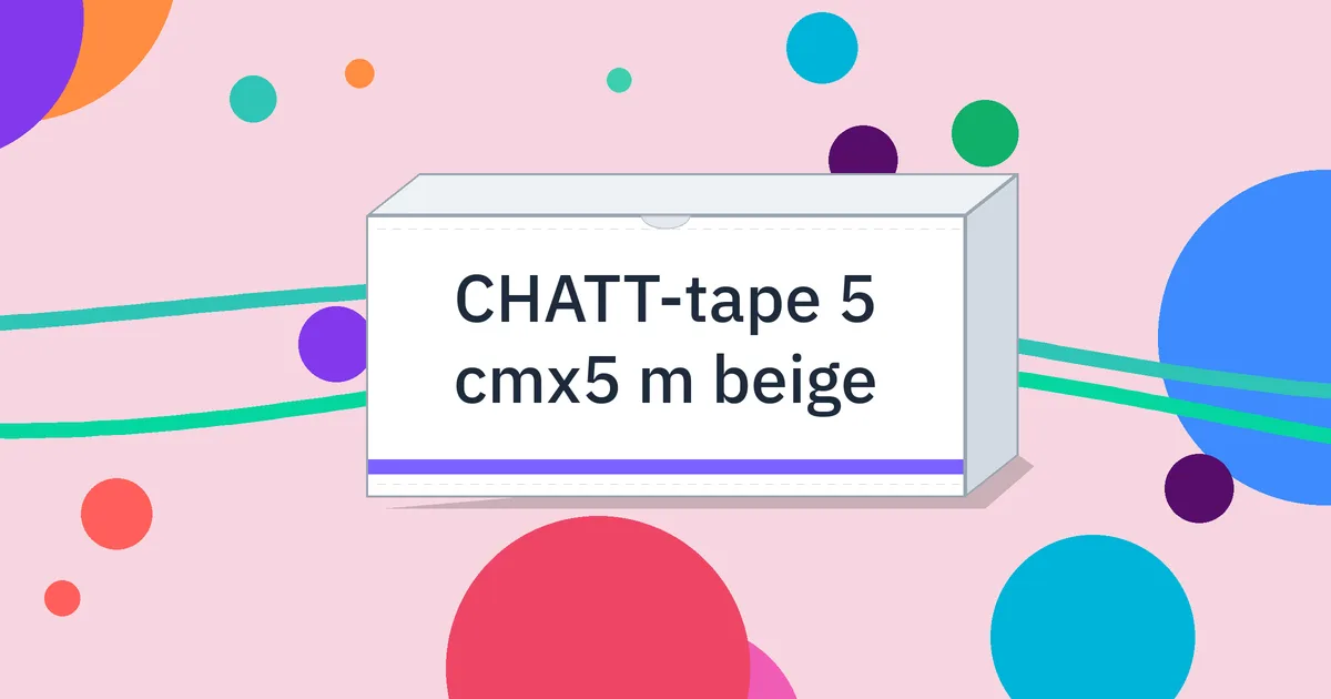 Symbolbild: Packung mit der Aufschrift CHATT-tape 5 cmx5 m beige (PZN 11879099) – Verfügbarkeit und Bezug in Apotheken in Frankfurt am Main