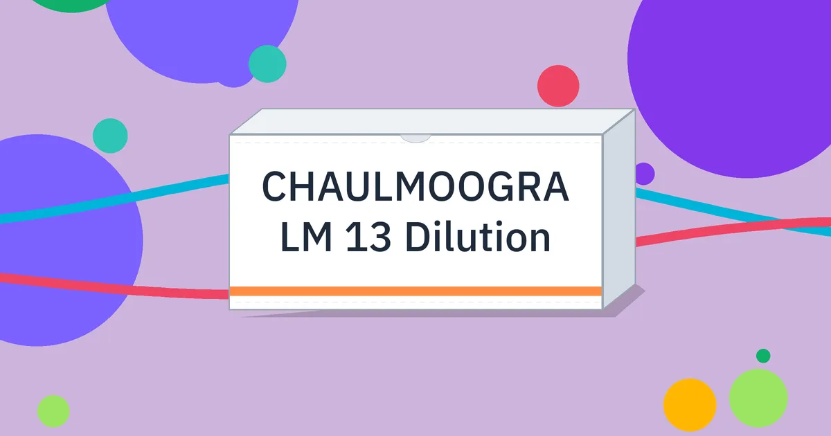 Symbolbild: Packung mit der Aufschrift CHAULMOOGRA LM 13 Dilution (PZN 13438985) – Verfügbarkeit und Bezug in Apotheken in Frankfurt am Main