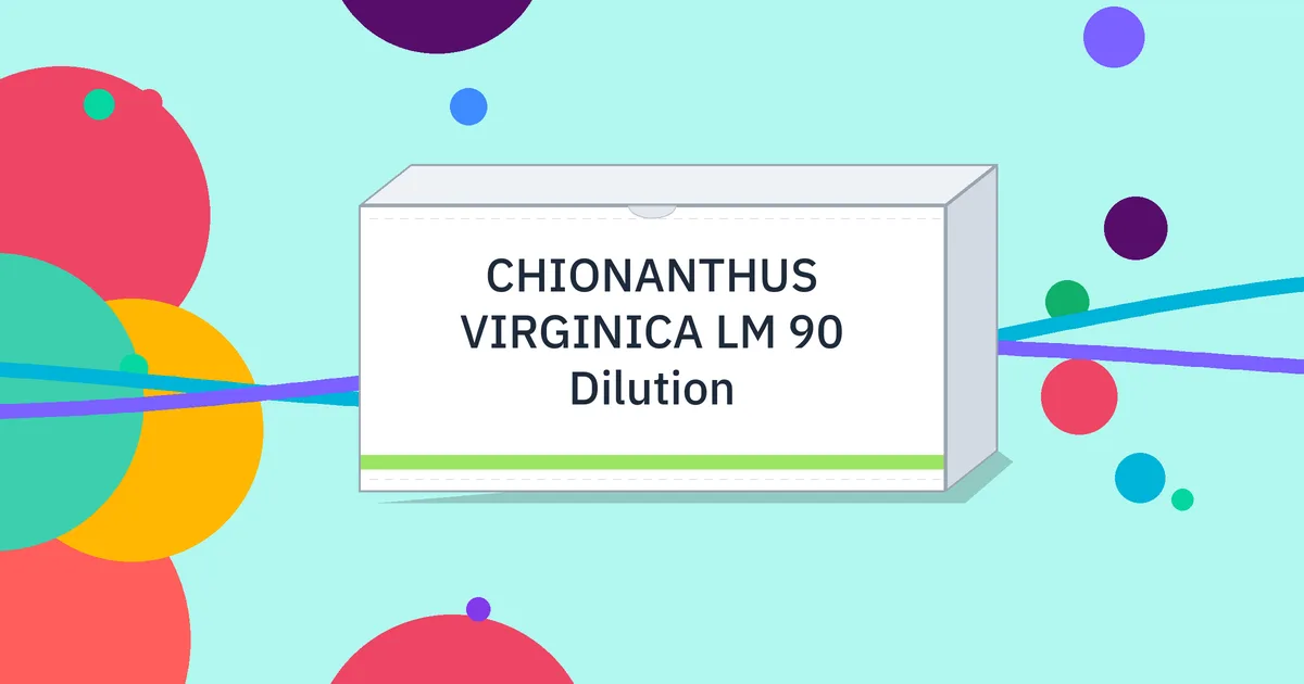 Symbolbild: Packung mit der Aufschrift CHIONANTHUS VIRGINICA LM 90 Dilution (PZN 13443420) – Verfügbarkeit und Bezug in Apotheken in Frankfurt am Main