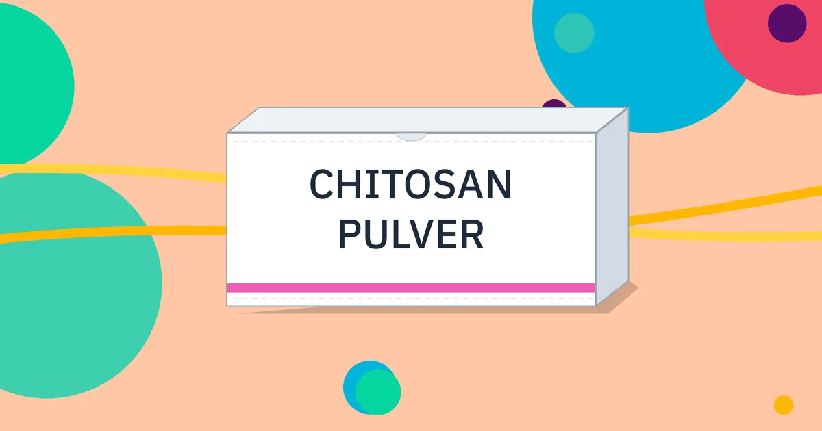 Symbolbild: Packung mit der Aufschrift CHITOSAN PULVER (PZN 16033651) – Verfügbarkeit und Bezug in Apotheken in Frankfurt am Main