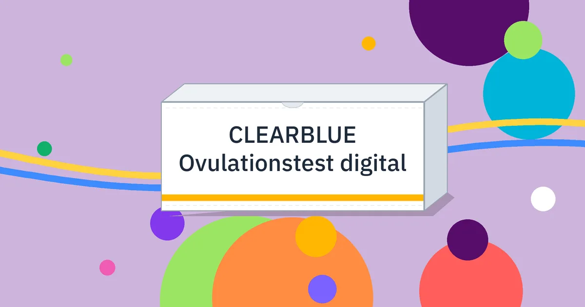 Symbolbild: Packung mit der Aufschrift CLEARBLUE Ovulationstest digital (PZN 18412861) – Verfügbarkeit und Bezug in Apotheken in Frankfurt am Main