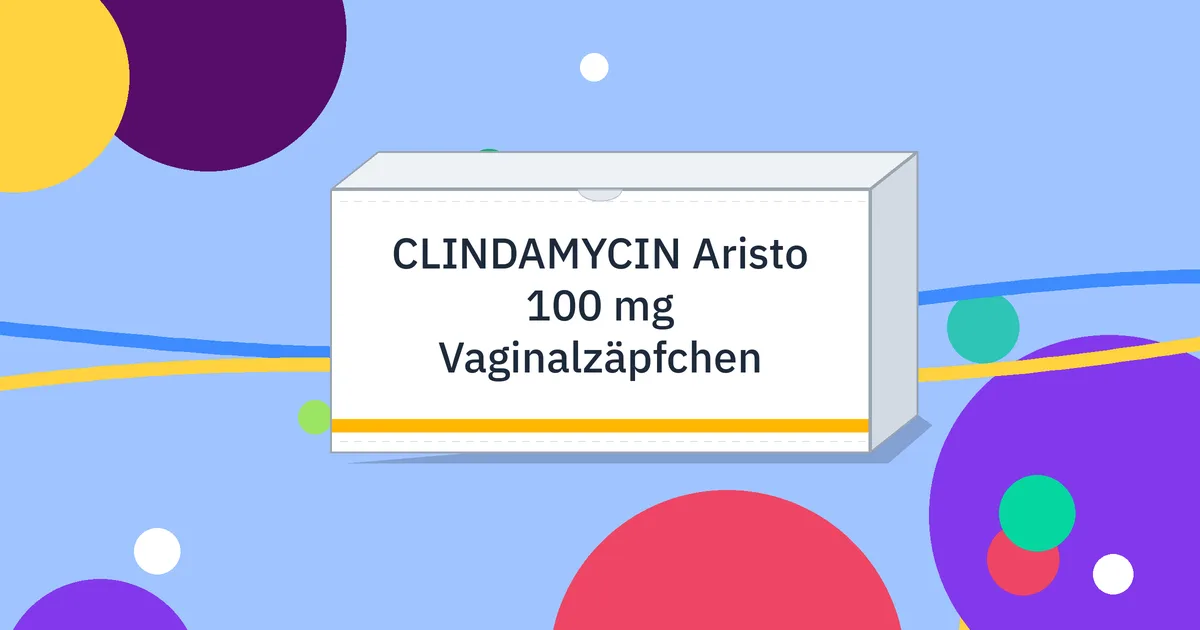 Symbolbild: Packung mit der Aufschrift CLINDAMYCIN Aristo 100 mg Vaginalzäpfchen (PZN 16401333) – Verfügbarkeit und Bezug in Apotheken in Frankfurt am Main