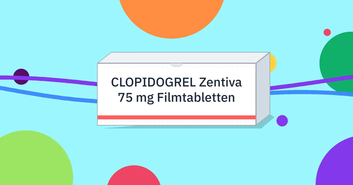 Symbolbild: Packung mit der Aufschrift CLOPIDOGREL Zentiva 75 mg Filmtabletten (PZN 16876616) – Verfügbarkeit und Bezug in Apotheken in Frankfurt am Main