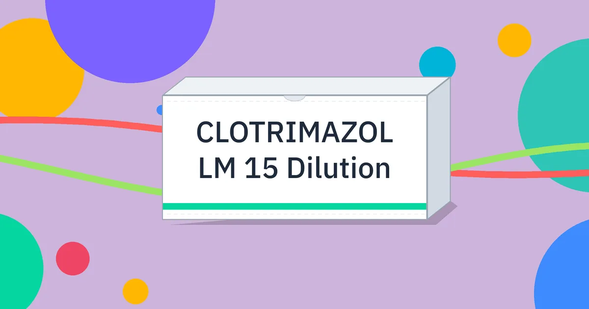 Symbolbild: Packung mit der Aufschrift CLOTRIMAZOL LM 15 Dilution (PZN 12822687) – Verfügbarkeit und Bezug in Apotheken in Frankfurt am Main
