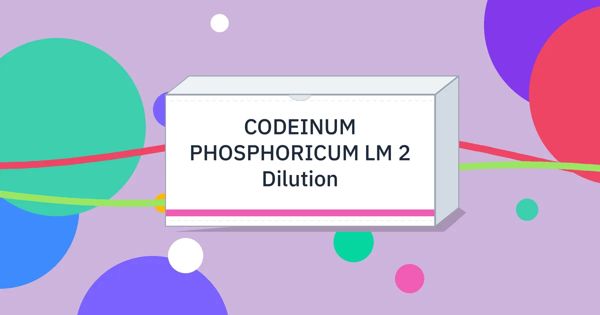 Symbolbild: Packung mit der Aufschrift CODEINUM PHOSPHORICUM LM 2 Dilution (PZN 12829815) – Verfügbarkeit und Bezug in Apotheken in Frankfurt am Main
