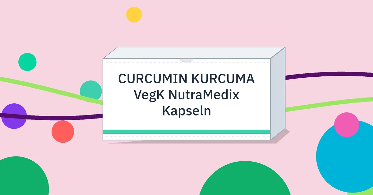 Symbolbild: Packung mit der Aufschrift CURCUMIN KURCUMA VegK NutraMedix Kapseln (PZN 17186262) – Verfügbarkeit und Bezug in Apotheken in Frankfurt am Main
