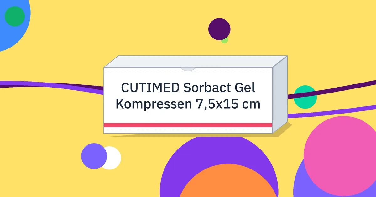 Symbolbild: Packung mit der Aufschrift CUTIMED Sorbact Gel Kompressen 7,5x15 cm (PZN 12657610) – Verfügbarkeit und Bezug in Apotheken in Frankfurt am Main