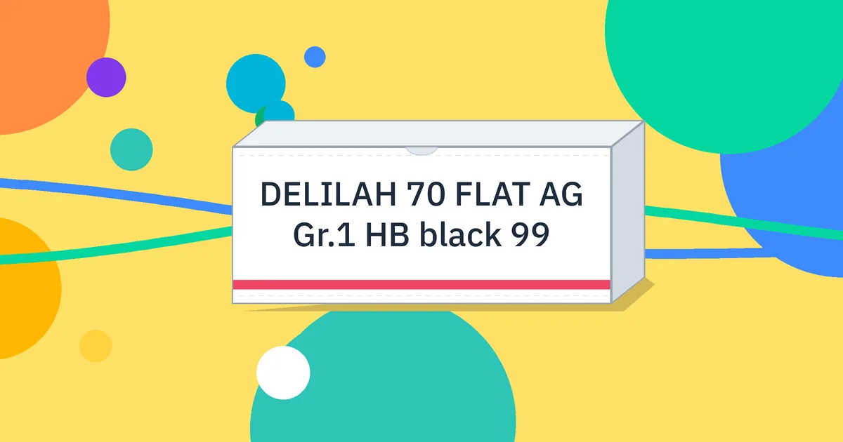 Symbolbild: Packung mit der Aufschrift DELILAH 70 FLAT AG Gr.1 HB black 99 (PZN 13847761) – Verfügbarkeit und Bezug in Apotheken in Frankfurt am Main