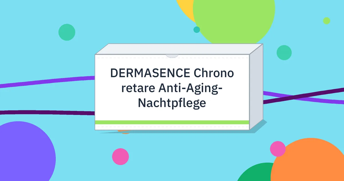 Symbolbild: Packung mit der Aufschrift DERMASENCE Chrono retare Anti-Aging-Nachtpflege (PZN 18338314) – Verfügbarkeit und Bezug in Apotheken in Frankfurt am Main