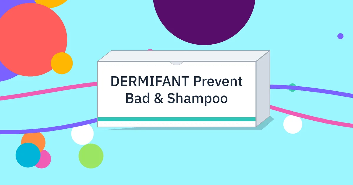 Symbolbild: Packung mit der Aufschrift DERMIFANT Prevent Bad & Shampoo (PZN 16795964) – Verfügbarkeit und Bezug in Apotheken in Frankfurt am Main