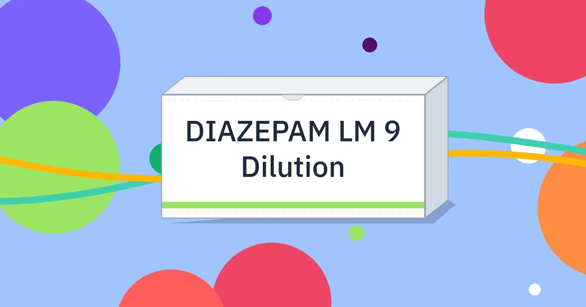 Symbolbild: Packung mit der Aufschrift DIAZEPAM LM 9 Dilution (PZN 12840797) – Verfügbarkeit und Bezug in Apotheken in Frankfurt am Main
