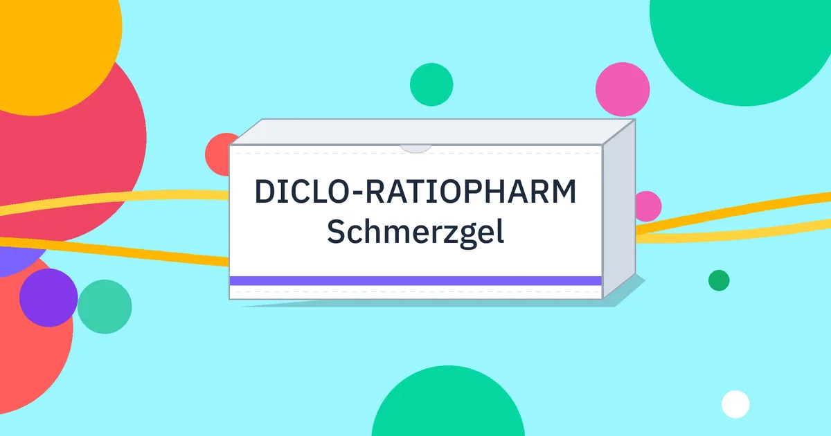 Symbolbild: Packung mit der Aufschrift DICLO-RATIOPHARM Schmerzgel (PZN 04704206) – Verfügbarkeit und Bezug in Apotheken in Frankfurt am Main