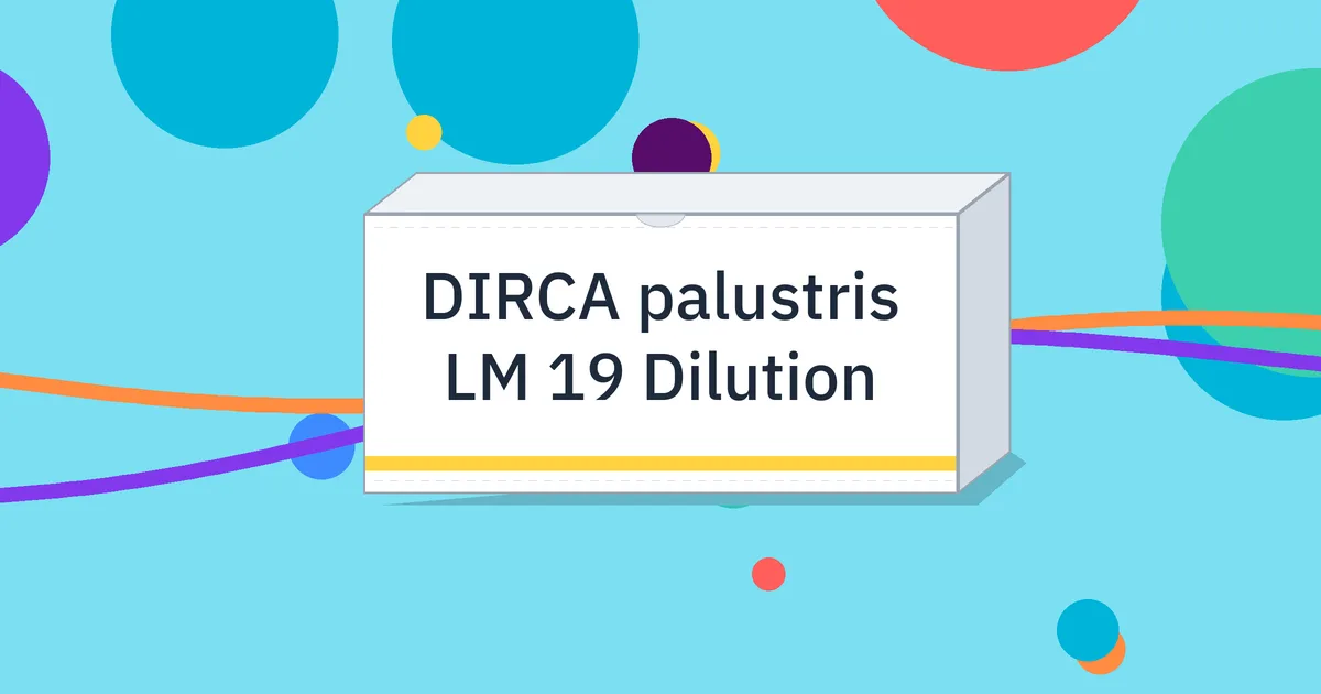 Symbolbild: Packung mit der Aufschrift DIRCA palustris LM 19 Dilution (PZN 13465717) – Verfügbarkeit und Bezug in Apotheken in Frankfurt am Main